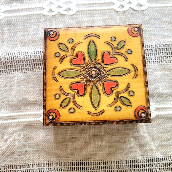Source Unknown | Storage & Organization | Vintage Polish Trinket Box ...